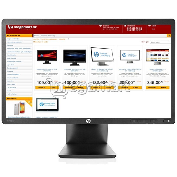 Monitor HP Z22i IPS WLED (D7Q14A4) 21.5"