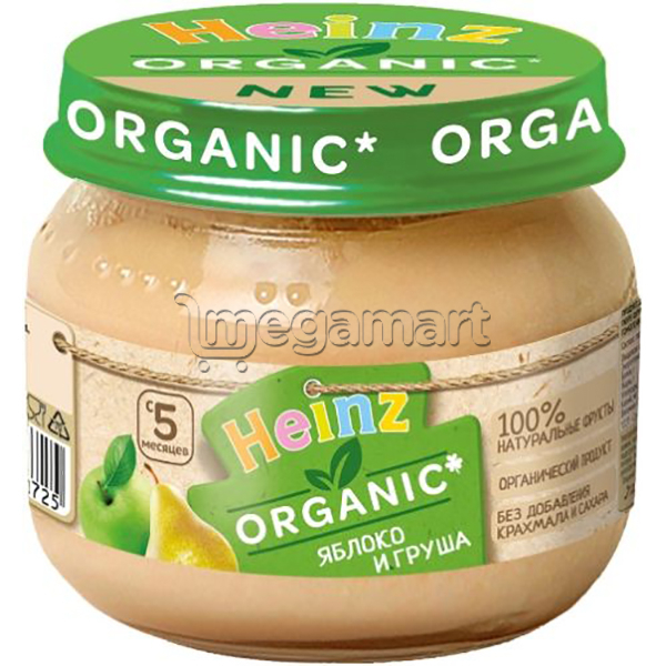 Uşaqlar üçün püre Heinz "Alma və Armud" Organic, 4 aydan, 80qr 477725 ...